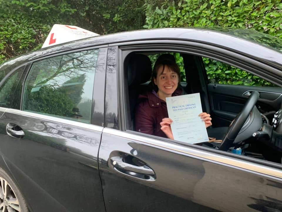 Alexis Webb passes her automatic driving test - Carl brookes